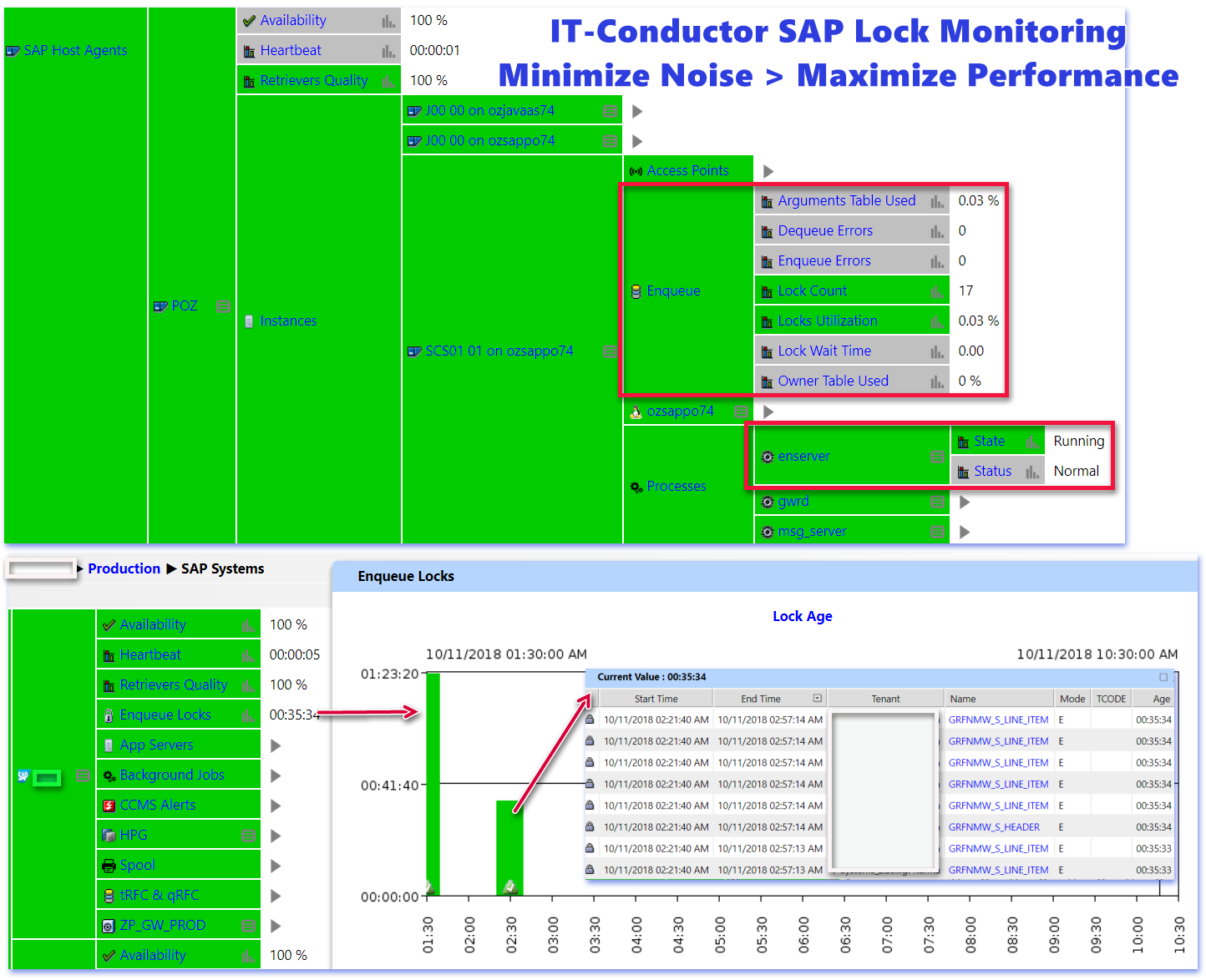 SAP Basis Monitoring for Application Locks and Enqueue
