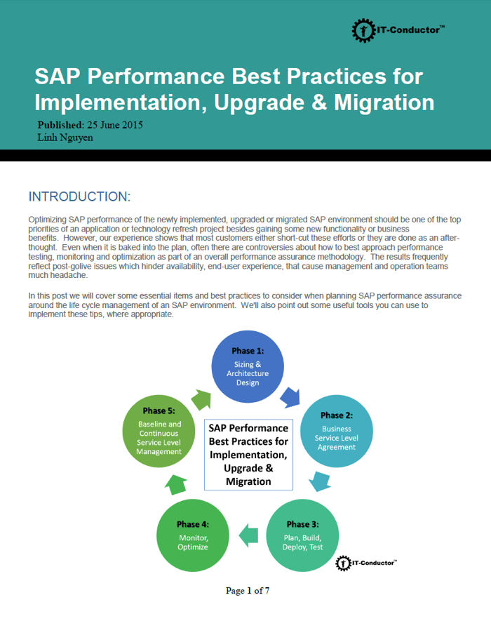 Download SAP Performance Best Practices Publication
