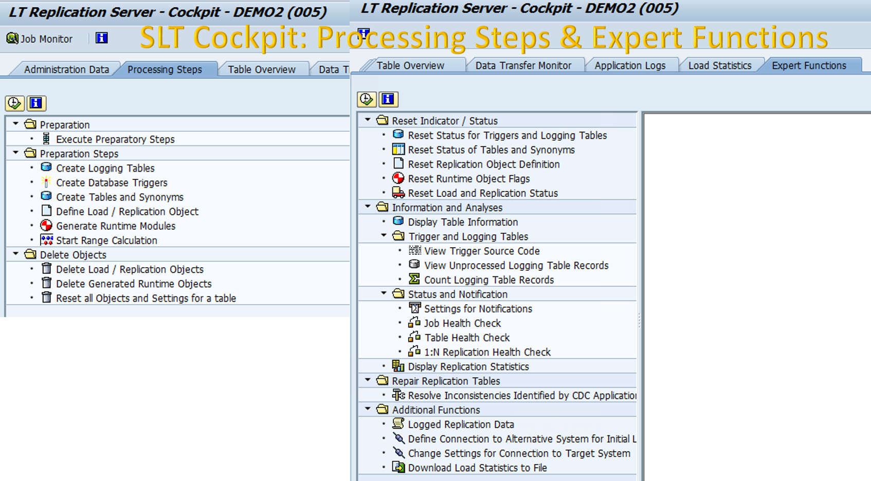 SAP Monitoring including SLT Monitoring